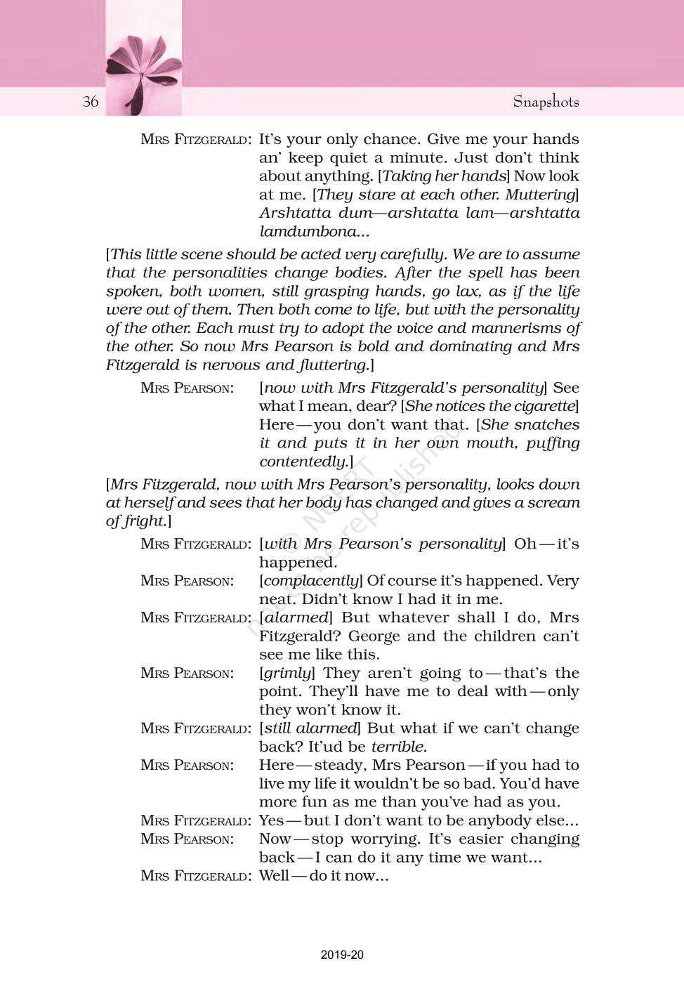Mothers Day Ncert Book Of Class 11 English Snapshot